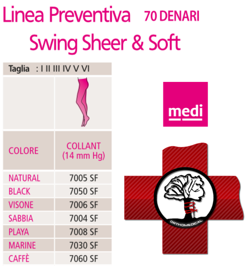 Collant Swing Sheer & Soft 70 denari 14 mmHg